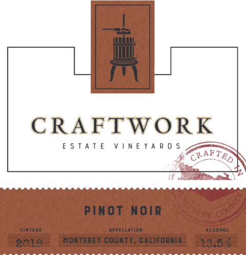 Craftwork 2018 Pinot Noir Front Label - transp | SFW Media