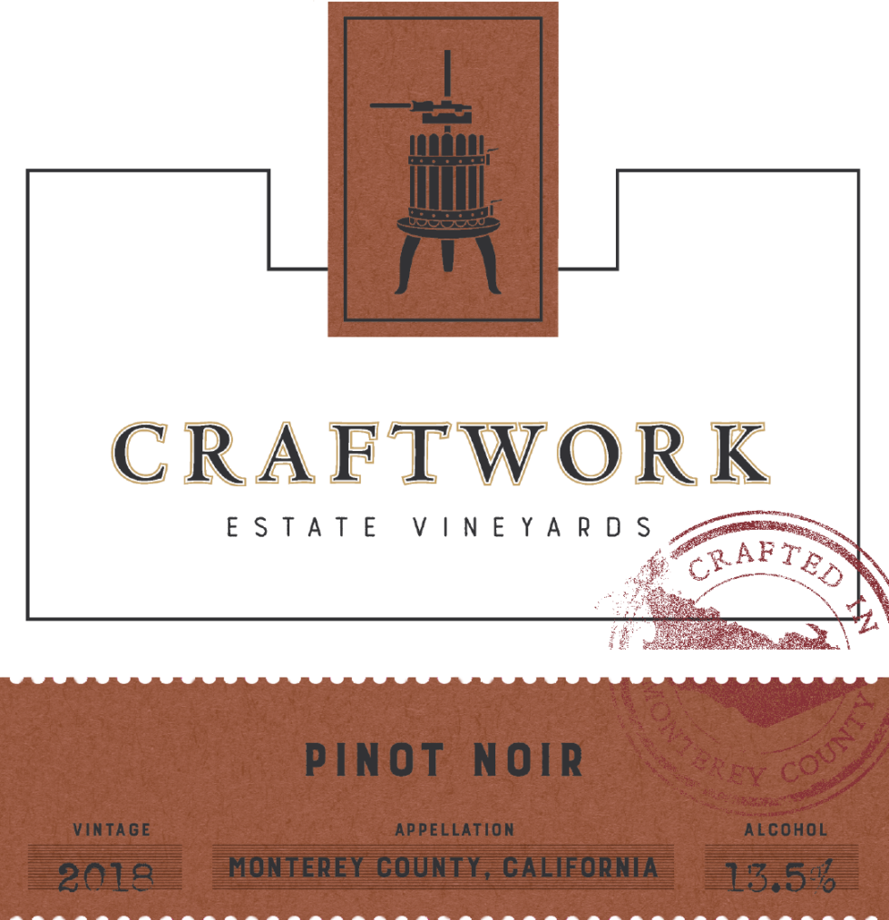Craftwork 2018 Pinot Noir Front Label - transp | SFW Media
