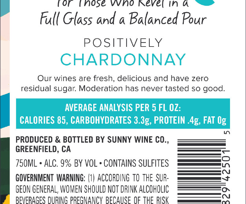 Sunny 2021 Chardonnay Back Label -high res | SFW Media
