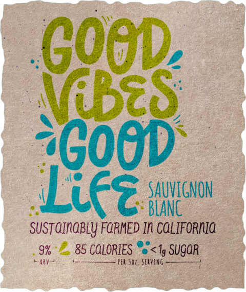 Good Vibes NV Sauvignon Blanc front label -high res | SFW Media