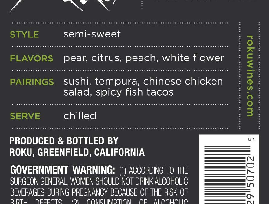 Roku 2022 Riesling back label | SFW Media